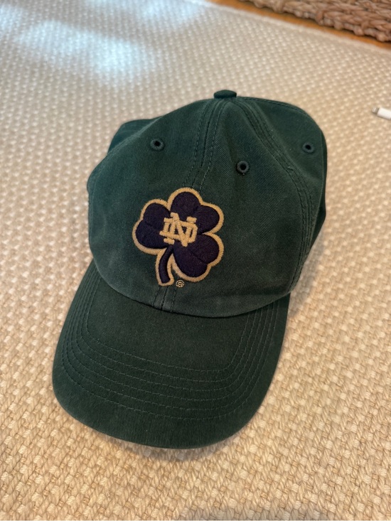‘47 Brand | Accessories | Notre Dame Green Clover Logo Baseball Cap ...